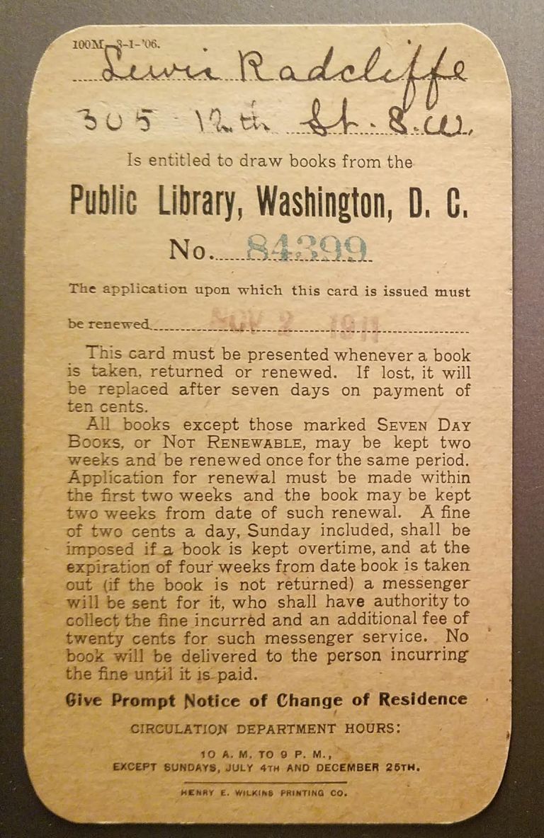 The Public Library, Washington, DC (Also Known as the Carnegie Library)