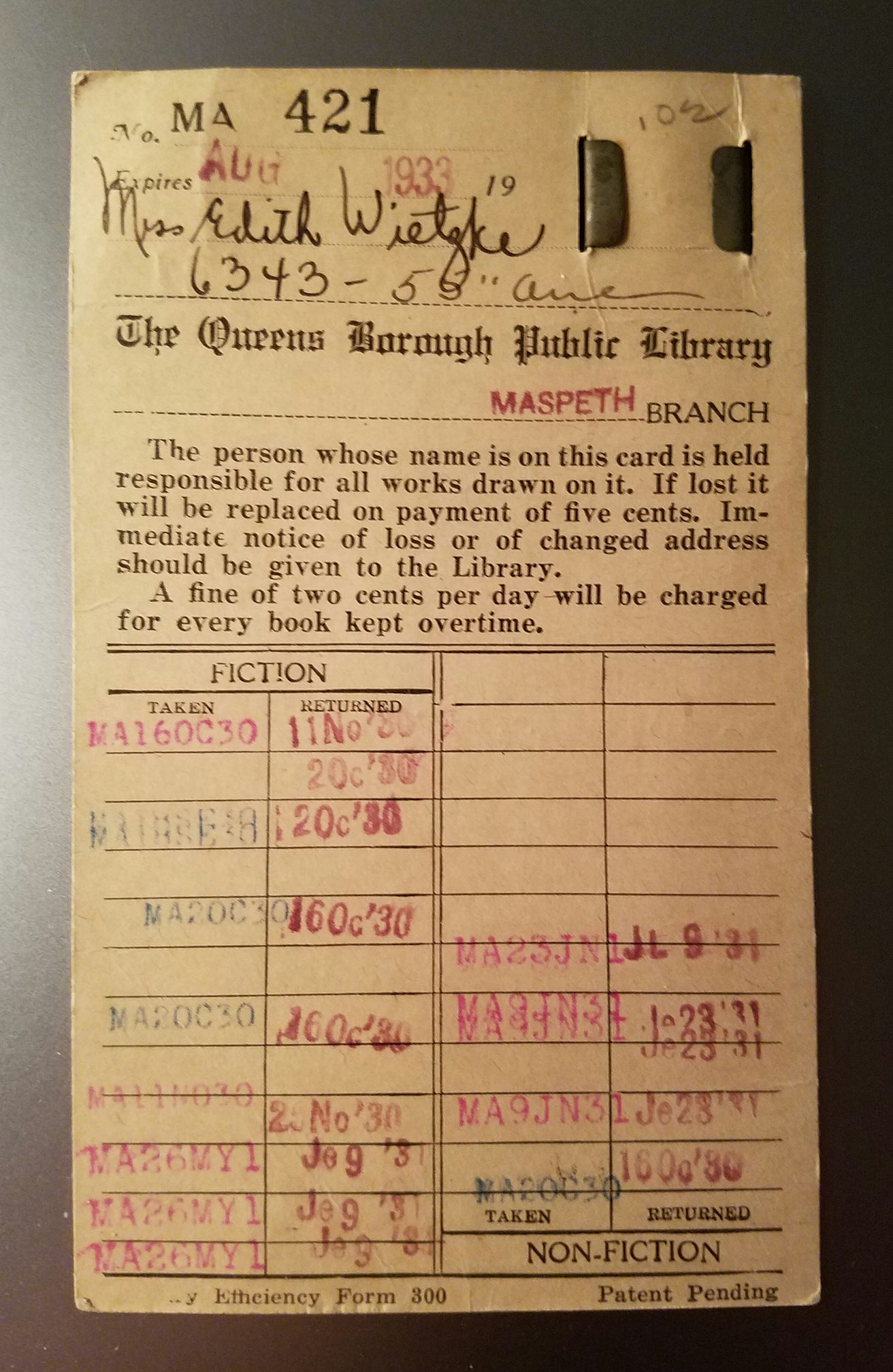 The Queens Borough Public Library, Maspeth Branch, Queens, New York