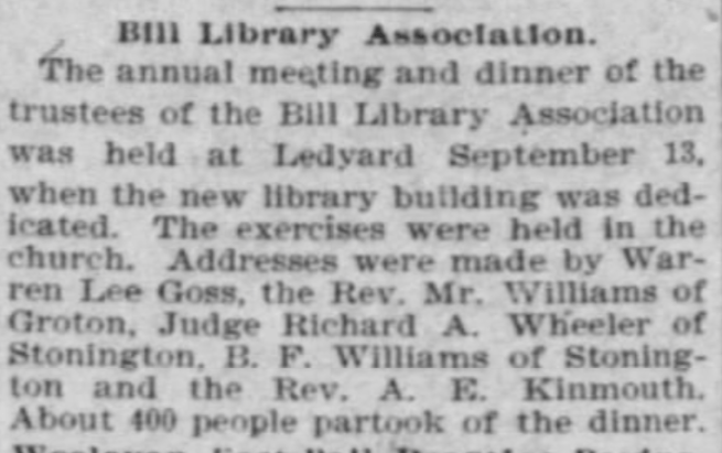 Bill Library, Ledyard, Connecticut