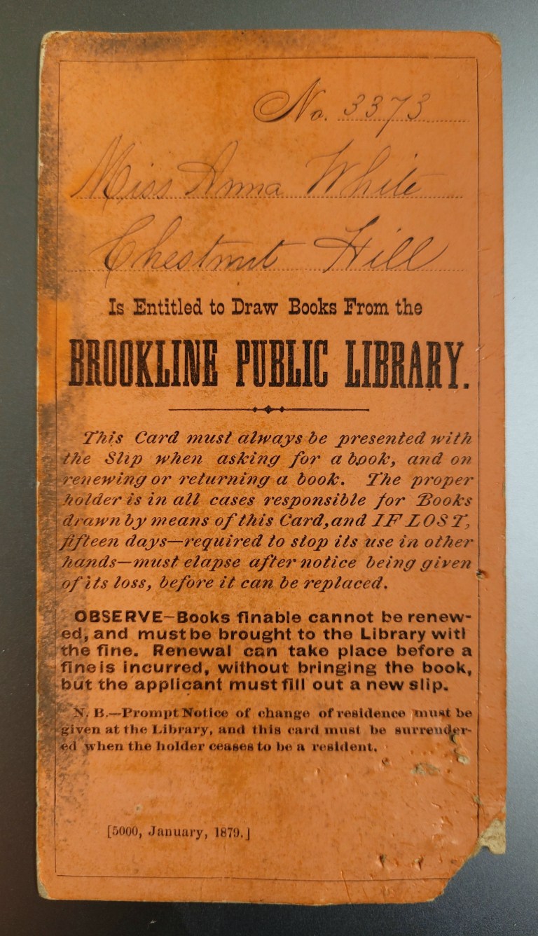 Brookline Public Library, Brookline, Massachusetts