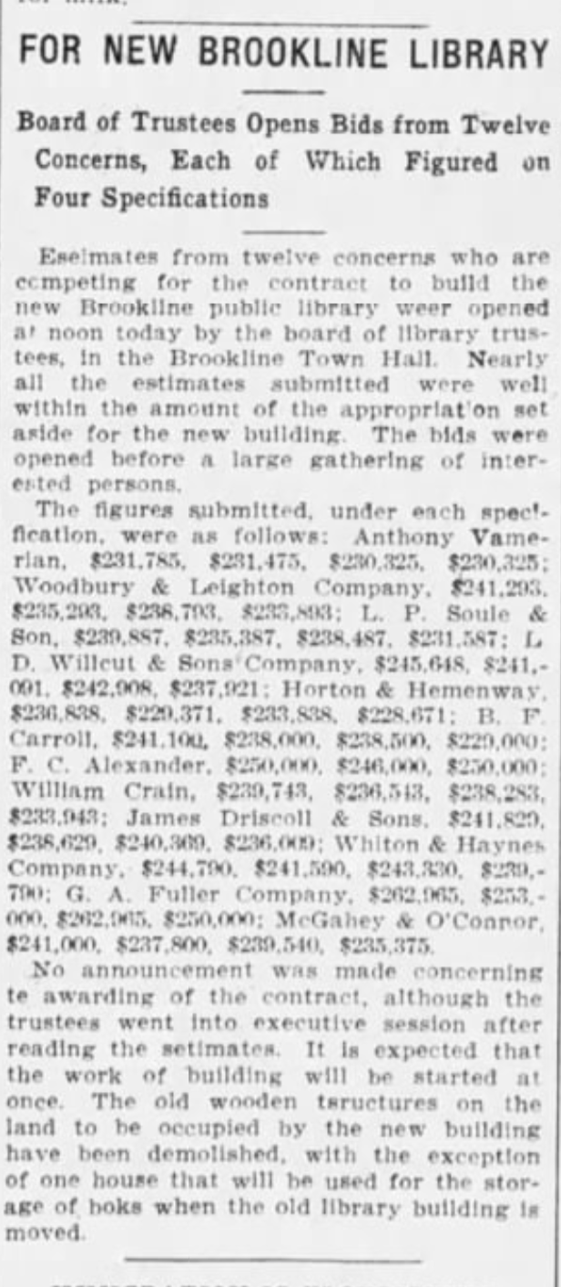 Brookline Public Library, Brookline, Massachusetts