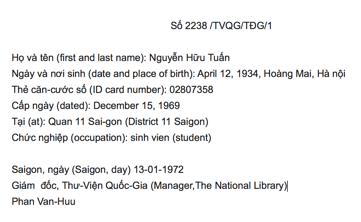 Thư viện Quốc Gia (National Library), Saigon, Viet Nam