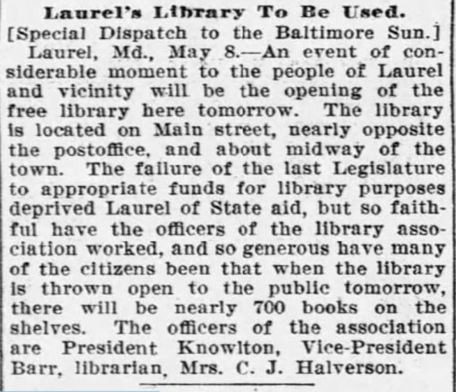 Memorial Libraries