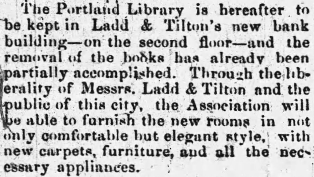 Library Association of Portland, Portland, Oregon